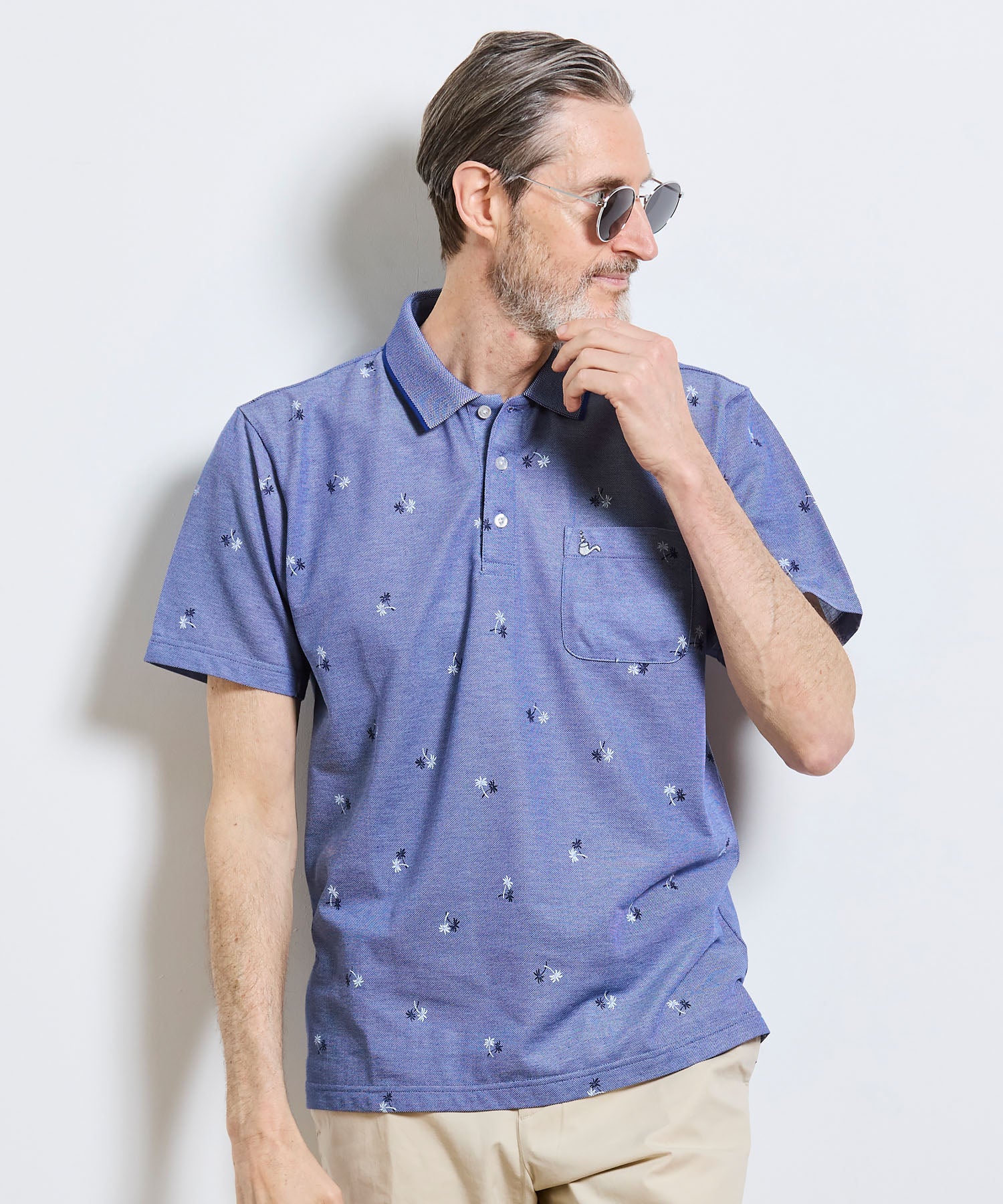 【新聞掲載商品】ヤシ柄ポロシャツ C6537Z – Toroy